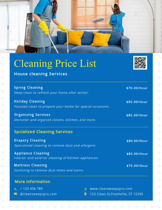 Copy of Professional Price List Flyer Design | PosterMyWall