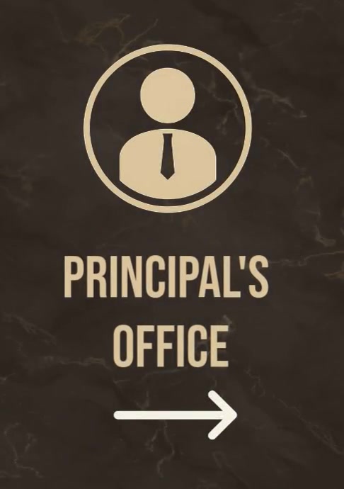 Copy of Professional Principal's Office School Sign A4 | PosterMyWall