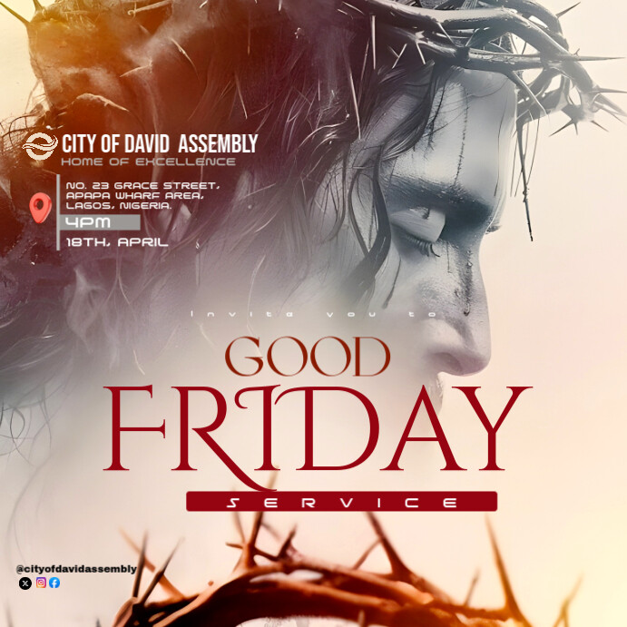 Professional Professional Good Friday 2025 Design Template | PosterMyWall