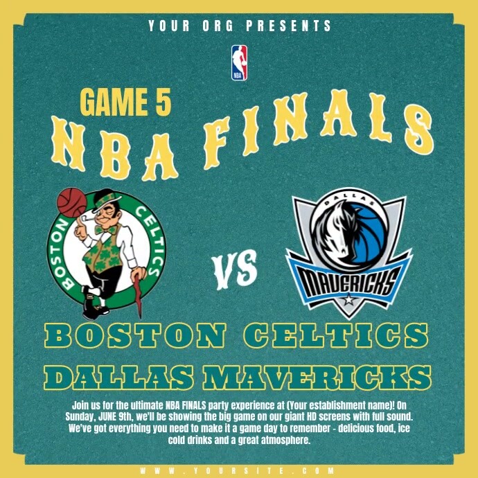 Professional Professional Nba Finals Sport Ba Template | PosterMyWall