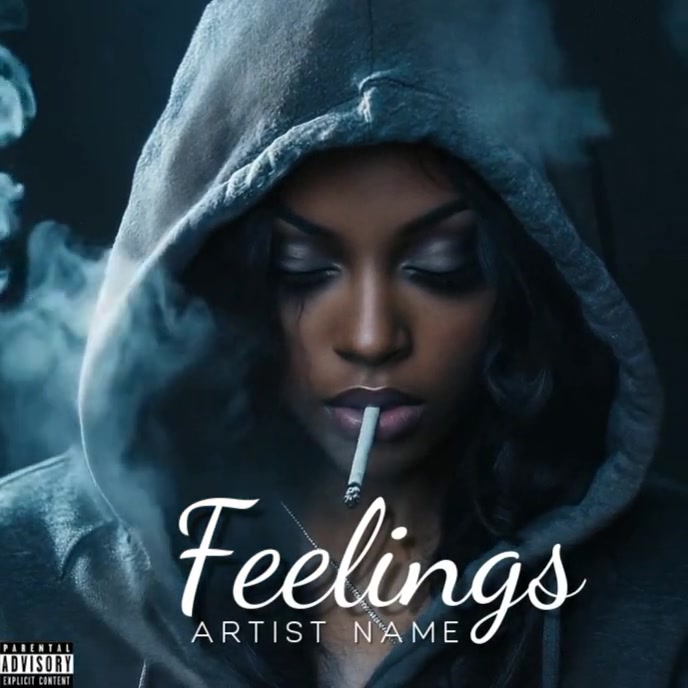 Professional Rap Album Cover, R&b Woman Smoking Album Cover Template ...