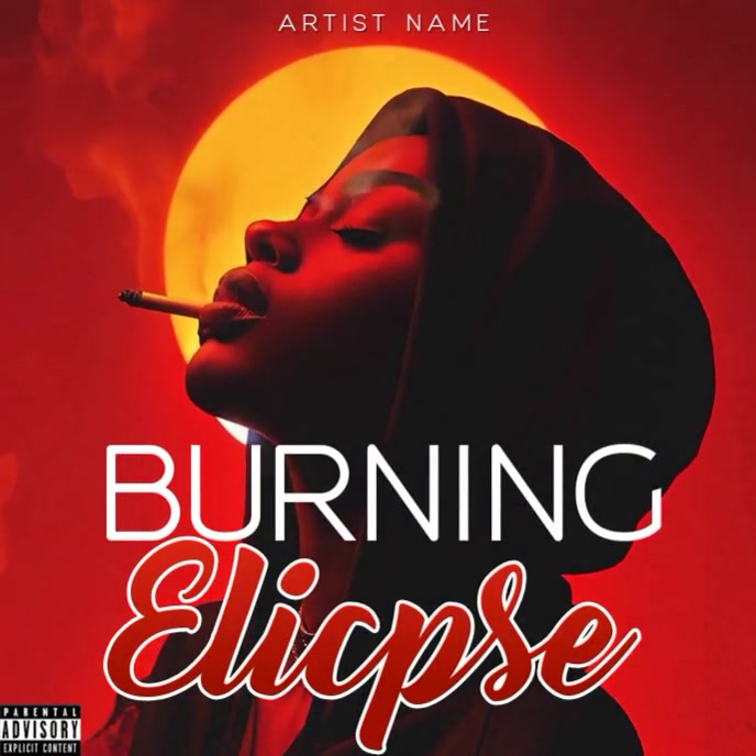 Plantilla de Professional Rap Album Cover, Woman Smoking Album Cover ...