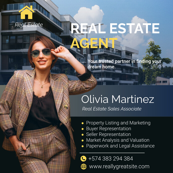Copy of Professional Real Estate Agent Instagram Pos | PosterMyWall