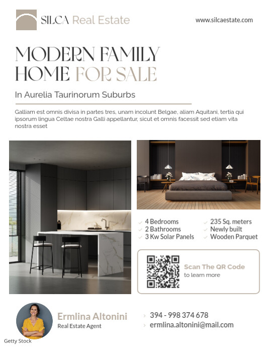 Professional Real Estate Flyer Advertisement Gold And White And Black ...