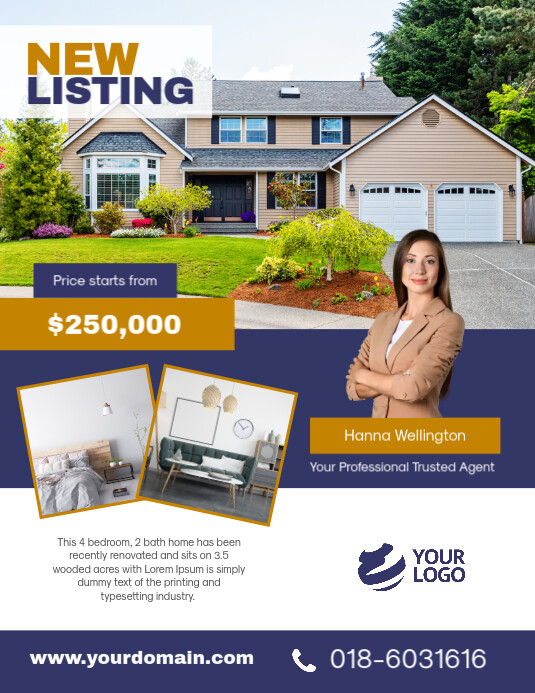 Copy of Professional Real Estate New Listing Flyer Poster Promotion ...