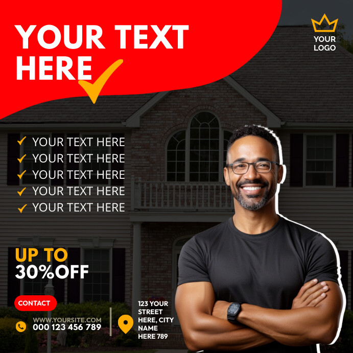 Plantilla de Professional real estate service | PosterMyWall