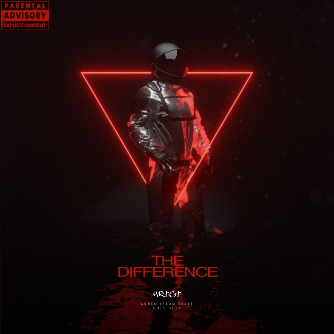 Copy of Professional Red Album Cover Design | PosterMyWall