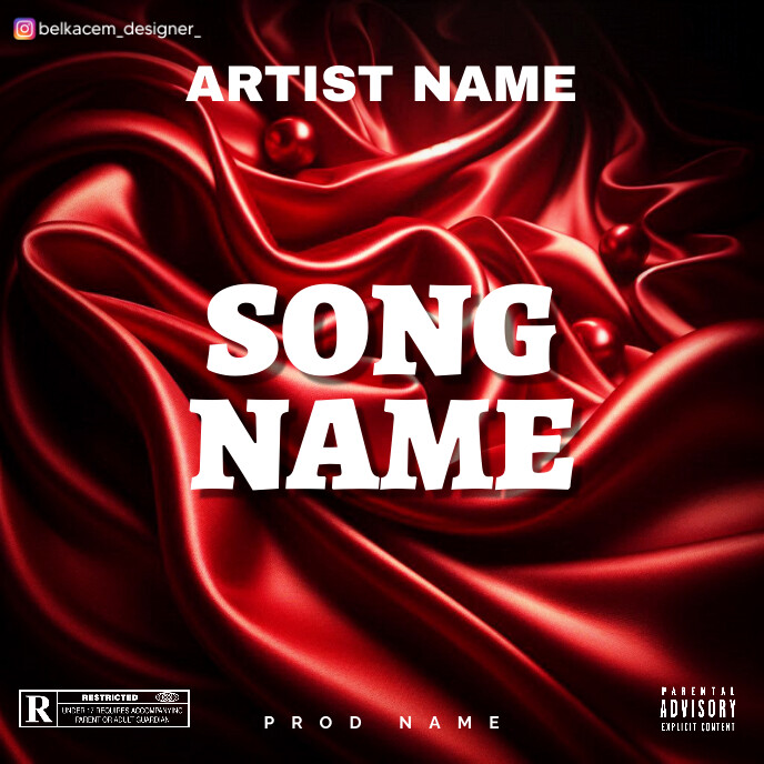 Professional Red Album Cover Modelo | PosterMyWall