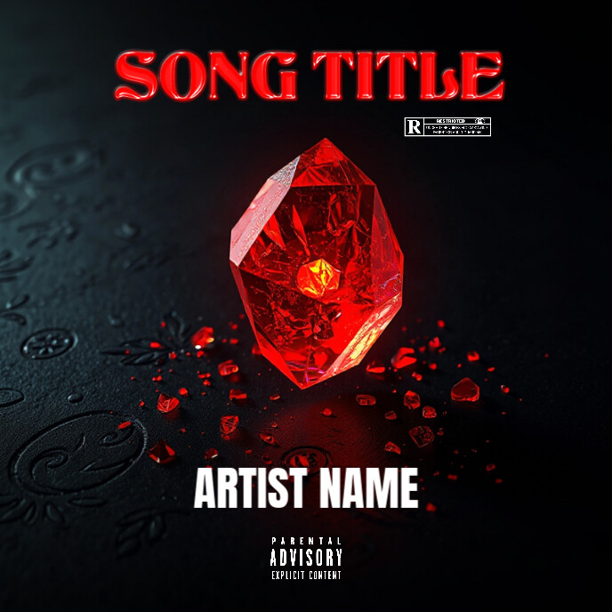 Professional Red Diamond Album Cover Template | PosterMyWall