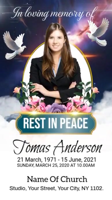 Professional Rest In Peace Instagram Story Template | PosterMyWall