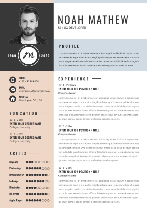 Professional Resume Template | PosterMyWall