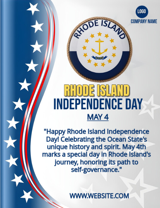 Modèle Professional Rhode Island Independence Day Flyer (us Letter ...