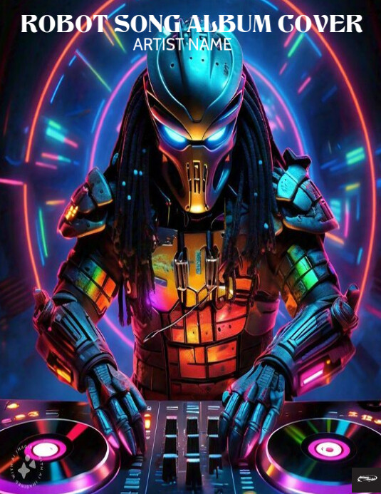 Professional Robot Song Album Cover Flyer (us Letter) Template ...