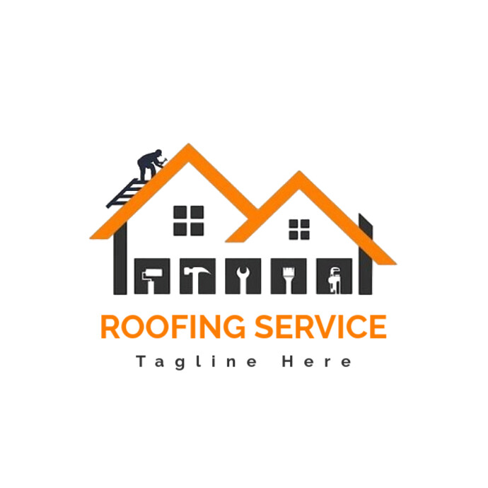 Copia de Professional Roofing Service Logo | PosterMyWall