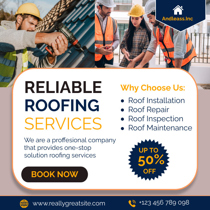 Professional Roofing Services Instagram Post Template | PosterMyWall