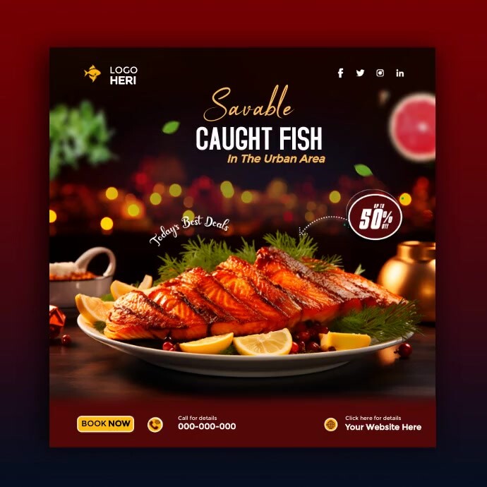 Professional Savable Caught Fish Instagram P Template | PosterMyWall