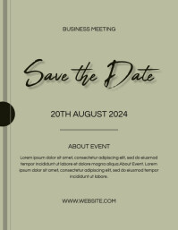 Professional Save The Date Flyer (us Letter) Template | PosterMyWall
