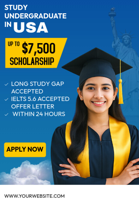 Professional Scholarship For Undergraduate Poster Template | PosterMyWall