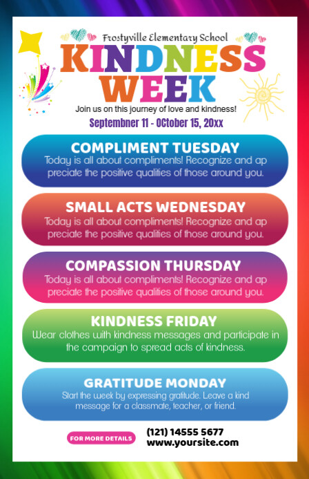 Professional School Activity Schedule Tabloid Template | PosterMyWall