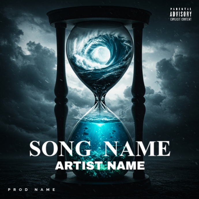 Professional Sea Storm Time Album Cover Template | PosterMyWall