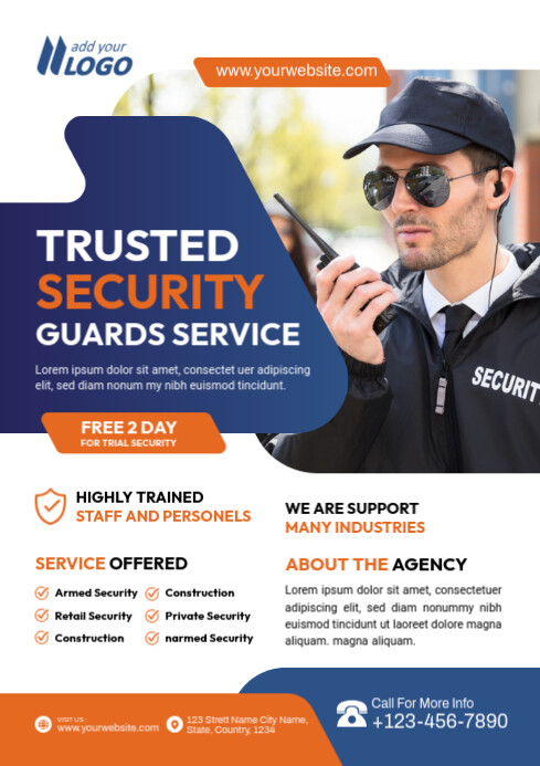 Plantilla de Professional Security Service Flyer | PosterMyWall