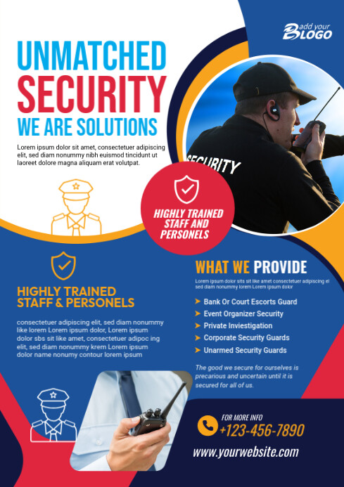 Professional Security Service Flyer Template | PosterMyWall