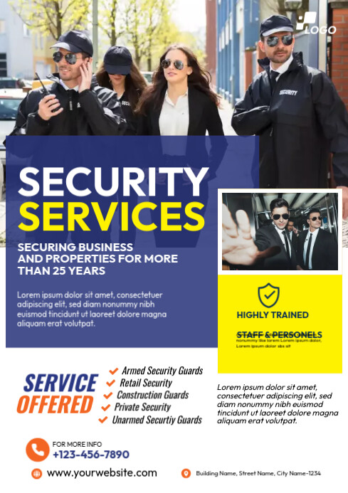 professional security service Flyer Template | PosterMyWall