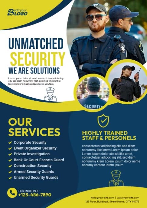 Professional Security Service Flyer Template | PosterMyWall