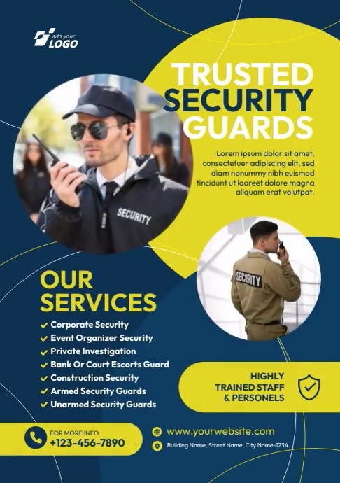 Copy of Professional Security Service Flyer Template | PosterMyWall