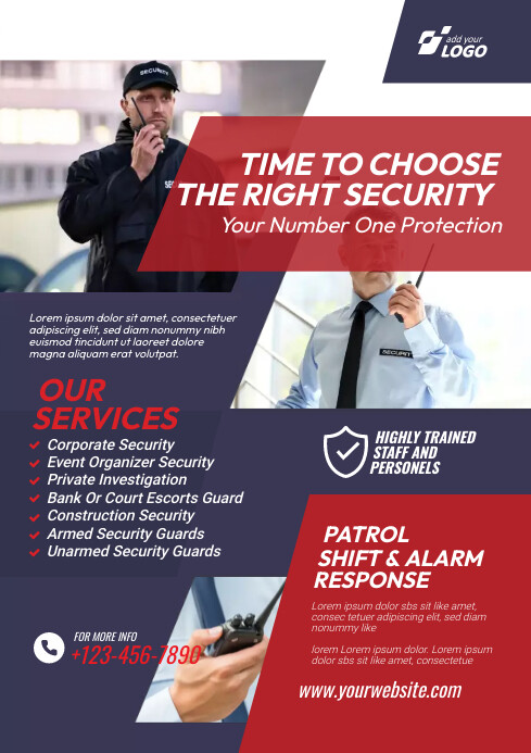 Professional Security Service Flyer Template | PosterMyWall