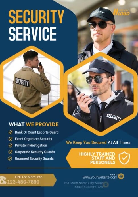 Copy of Professional Security Service Flyer Template | PosterMyWall