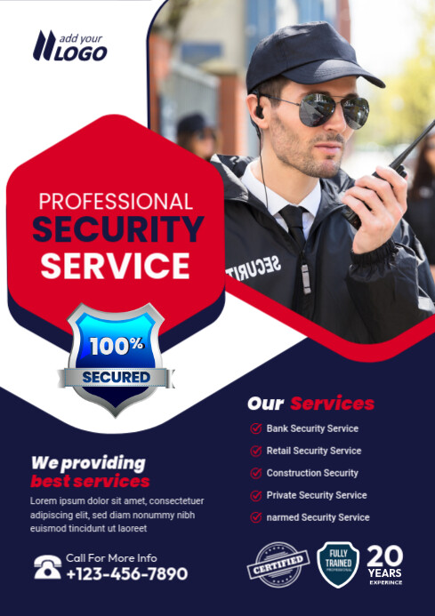 Professional Security Service Flyer Template | PosterMyWall