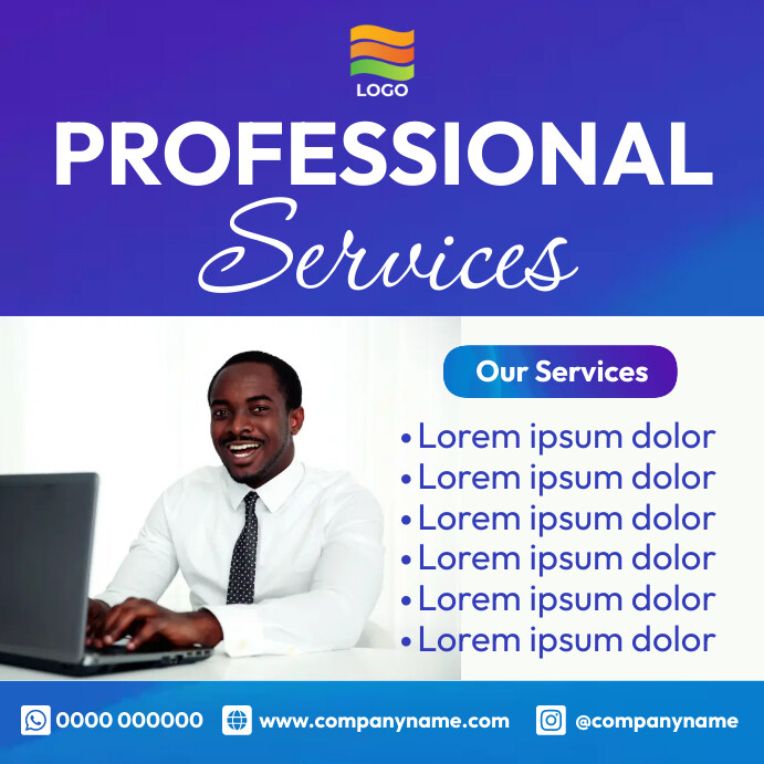 Professional services instagram flyer Template | PosterMyWall