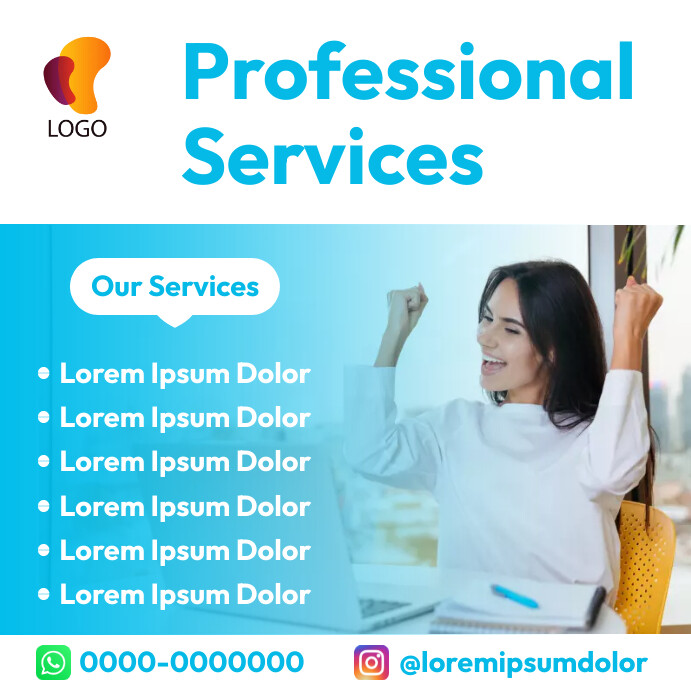 professional services instagram post template | PosterMyWall