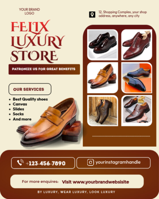 Copy of Professional Shoe Brand Flyer Instagram Portrait | PosterMyWall