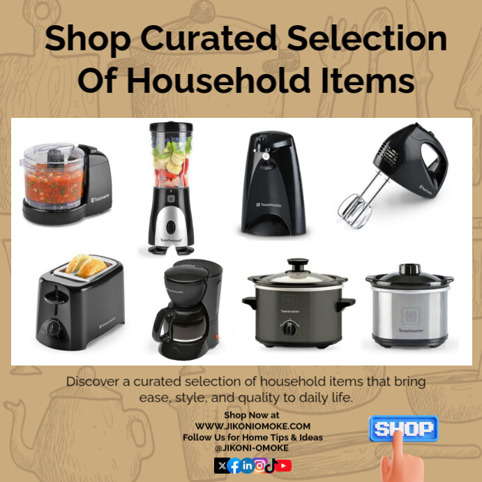 Professional Shop Curated Selection Of Household Items Instagram Post ...