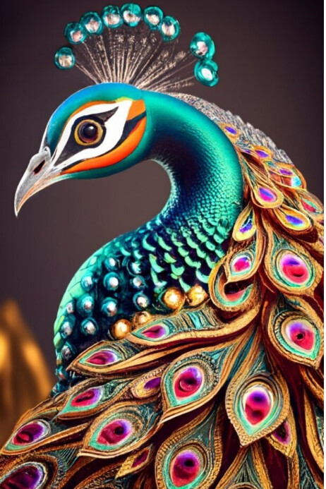 Professional shot of a Peacock for framing Template | PosterMyWall