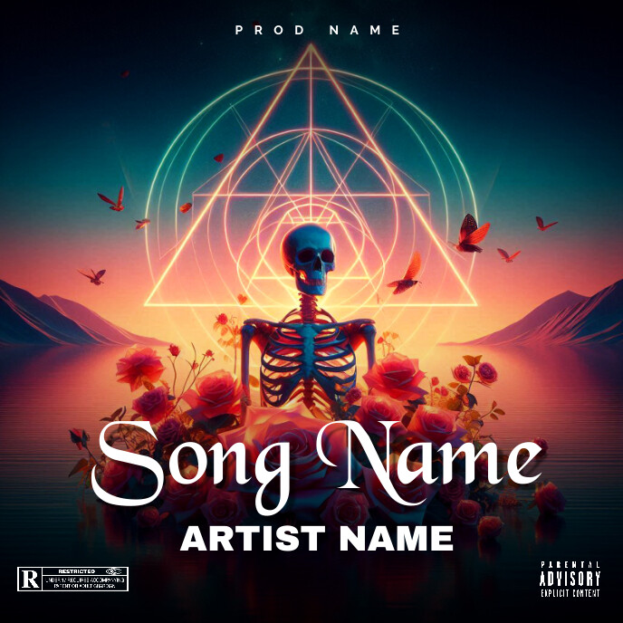 Professional Skeleton Album Cover Template | PosterMyWall