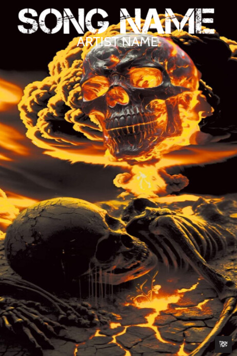 Professional Skull Mixtape Album Cover Poster Template | PosterMyWall