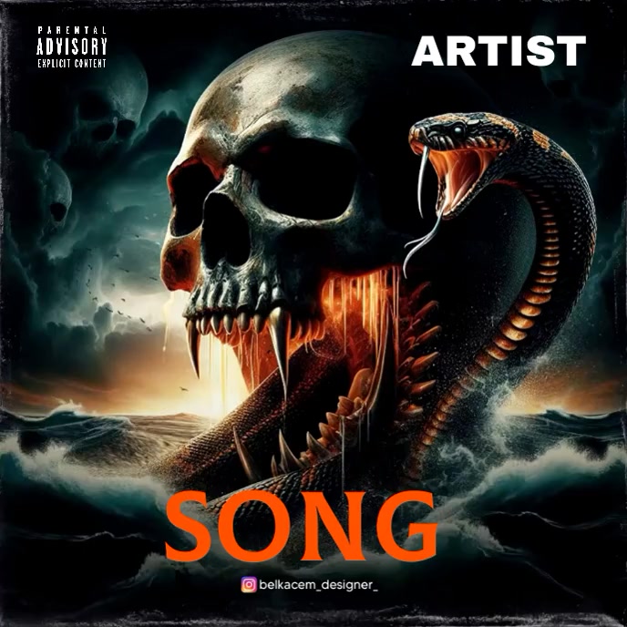 Plantilla de Professional skull Snake Motion Album Cover | PosterMyWall