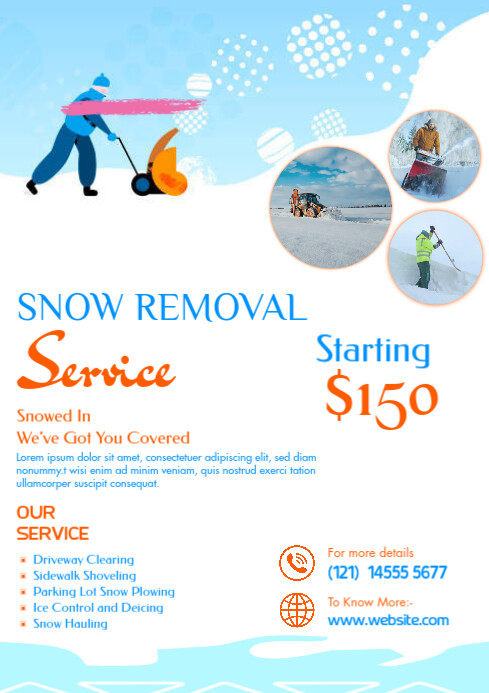 Professional Snow Removal A3 Template | PosterMyWall