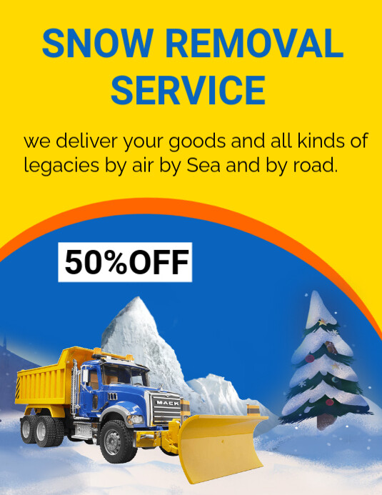 Professional Snow Removal Services Flyer (us Letter) Template ...