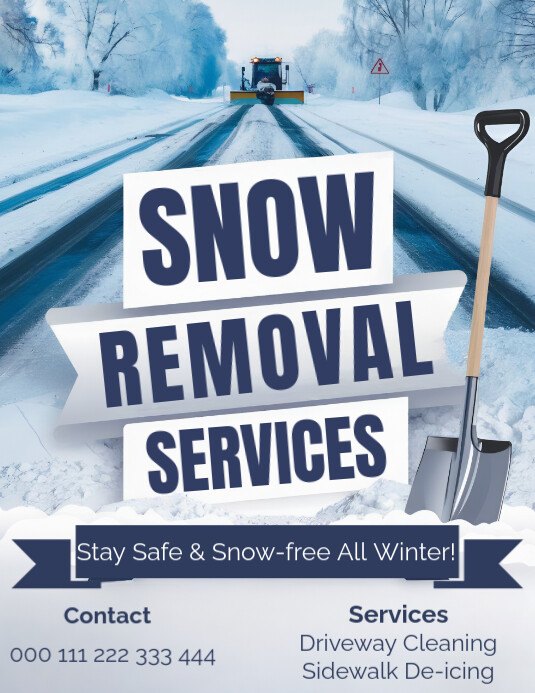 Professional Snow Removal Services Flyer (us Letter) Template ...