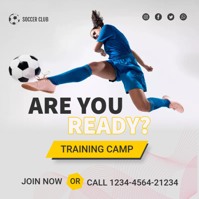 Professional Soccer Instagram Post Template | PosterMyWall