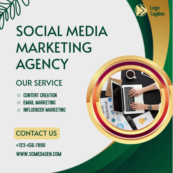 Professional Social Media Marketing Agency Instagram Post Template ...