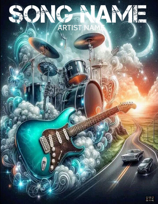 Professional Song Album Cover Art Design Flyer (us Letter) Template ...