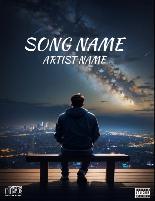 Modèle Professional Song Album Cover Flyer (us Letter) | PosterMyWall