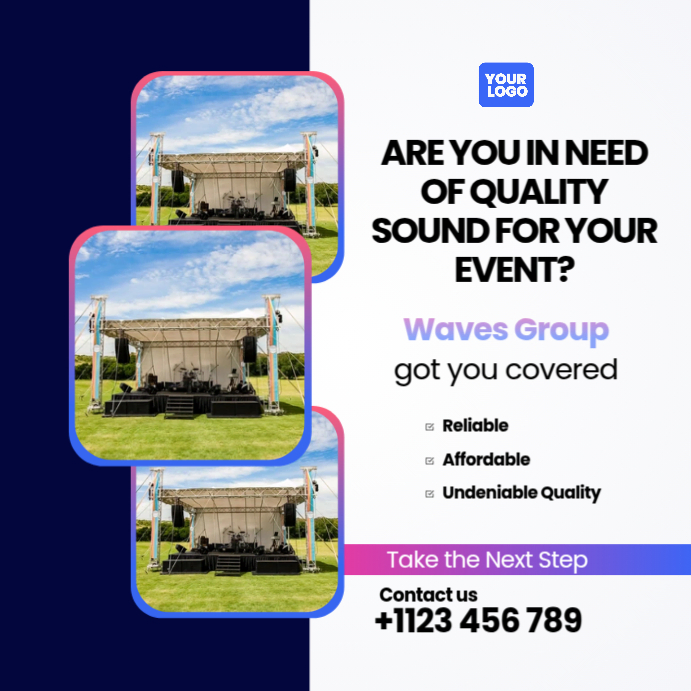 Professional Sound System Rental Event Promotion Template | PosterMyWall
