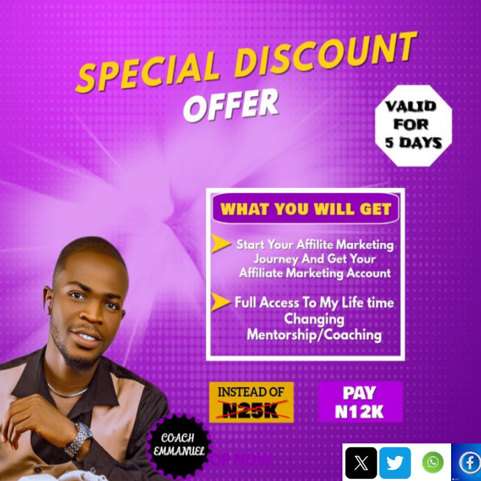 Copy of Professional Spcial Discount Offer Instagram Post | PosterMyWall