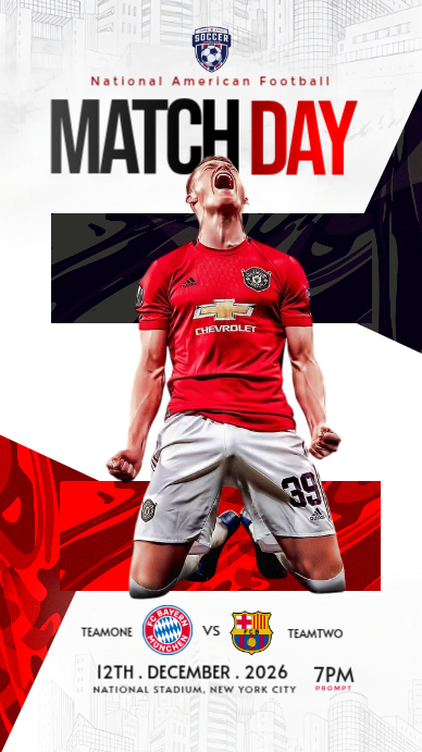 Professional Sports Poster Design, Athletic Event Flyer, Game Day ...